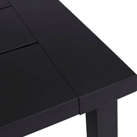 black square extending dining table